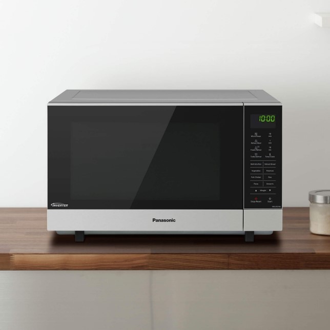 PANASONIC Stainless Steel Flatbed Inverter Microwave Without Turntable ...