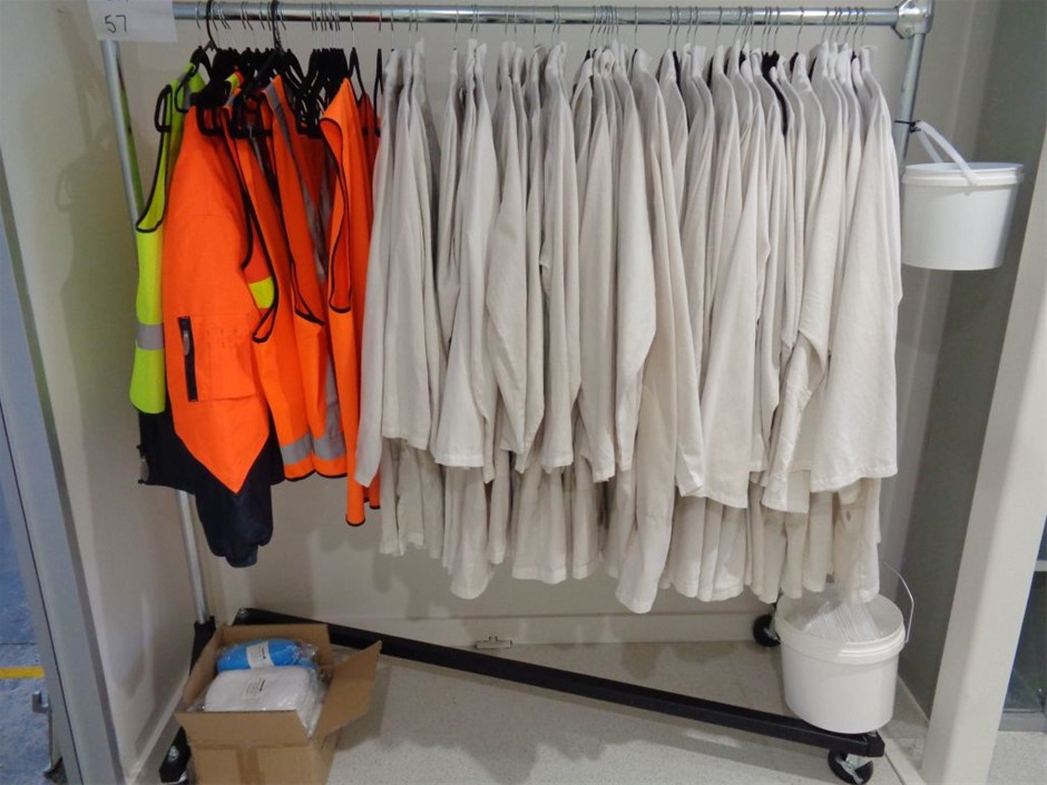 Mobile Coat Rack with Contents, Auction (0057-5052782) | Grays Australia