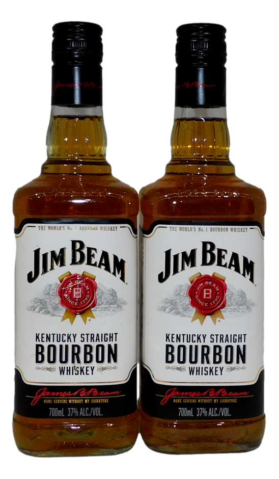 Jim Beam Kentucky Straight Bourbon Whisky (2x 700mL) Auction (0027 ...