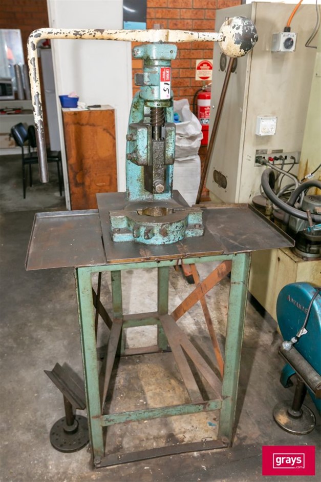 A.m. Lever Manual Fly Press on Steel Stand Auction (0036-5052828 ...