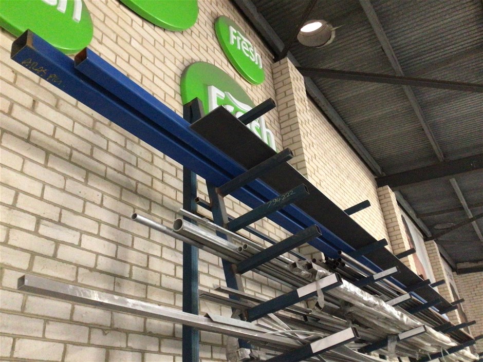 Large Steel Rack with Assorted Steel Lengths Auction (0094-3025651 ...