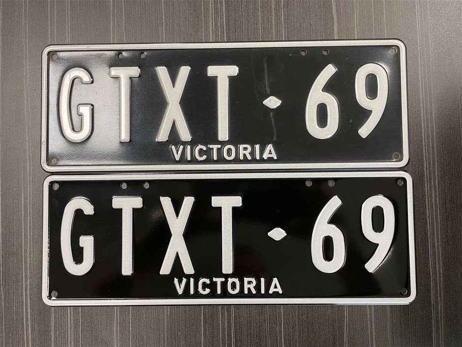 GTXT.69 (VIC Number Plates) Auction (0001-20083825) | Grays Australia
