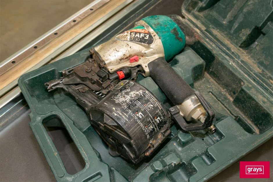Hitachi Nv65AF3 Pneumatic Coil Nailer with Poly Case Auction (0085 ...