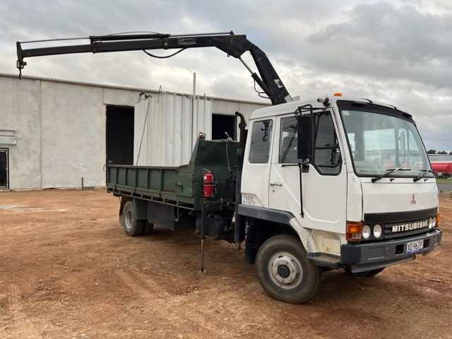 1992 Mitsubishi FK415K Tipper and Crane Truck Auction (0014-5052989 ...