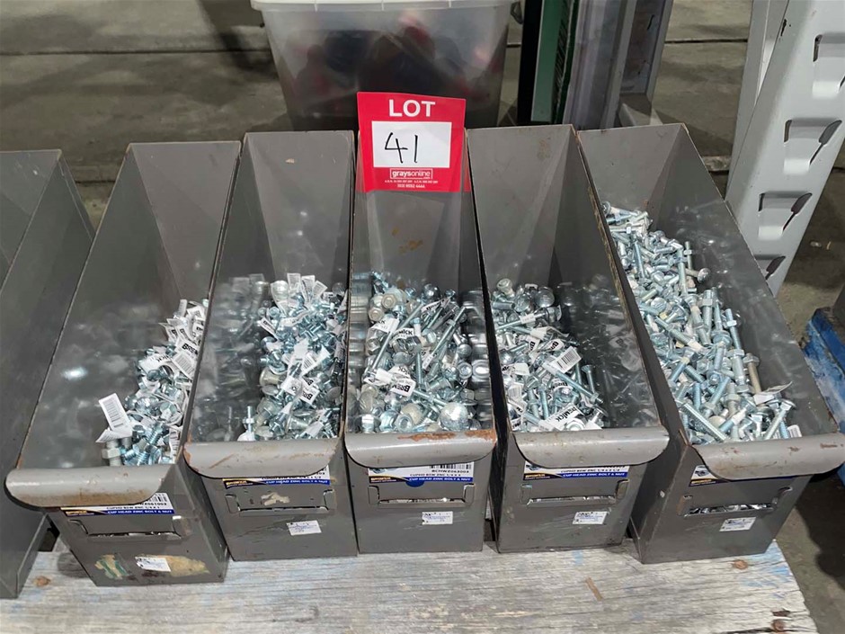 5 x Steel Containers Qty Assorted Fasteners Auction (0041-3025805 ...