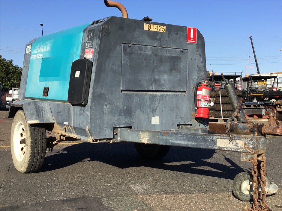 Airman PDS185S Trailer Mounted Compressor Auction (0326-7044966 ...