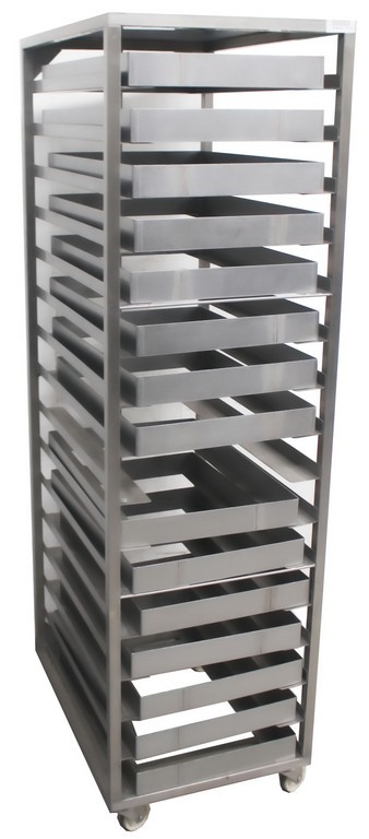 CUSTOM MADE STAINLESS STEEL 16 TIER TROLLEY Auction (0093-5052932 ...