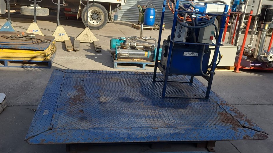 Electric Operated Pallet Lifting Table with Turntable Auction (0016 ...