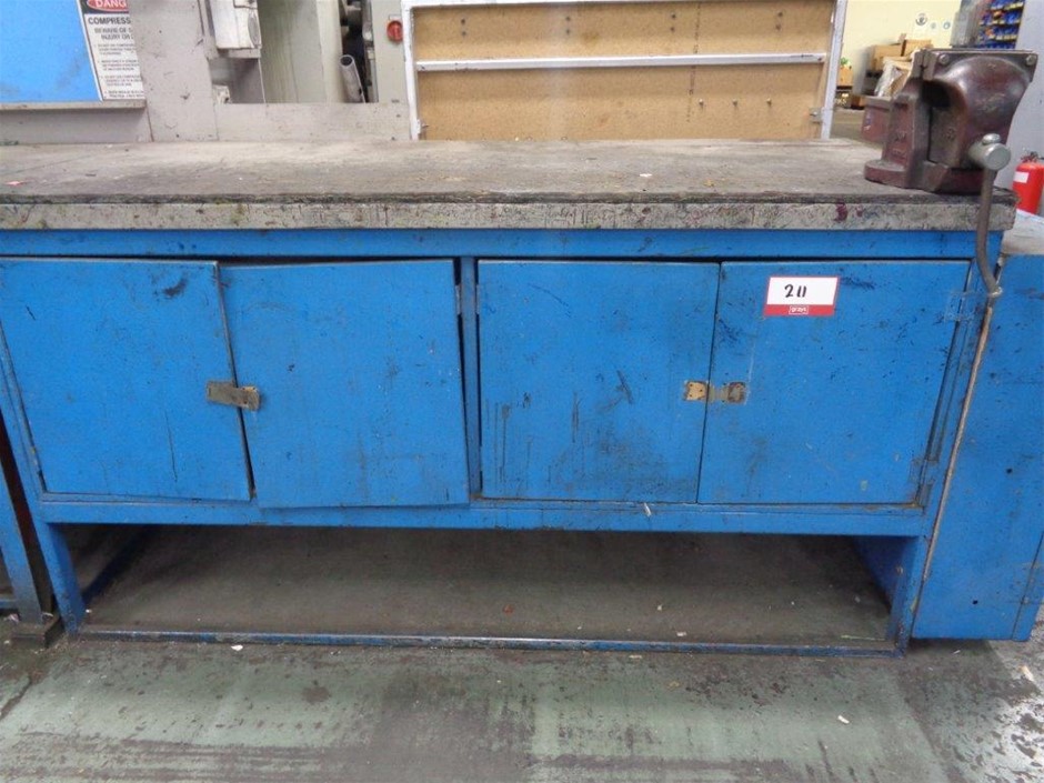 Work Bench With Dawn 150 Vise Auction (0211-9042299) | Grays Australia