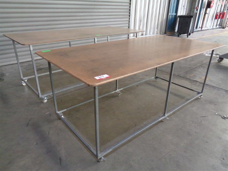 2 Mobile Packing/Sorting Benches Auction (0217-9042299) | Grays Australia