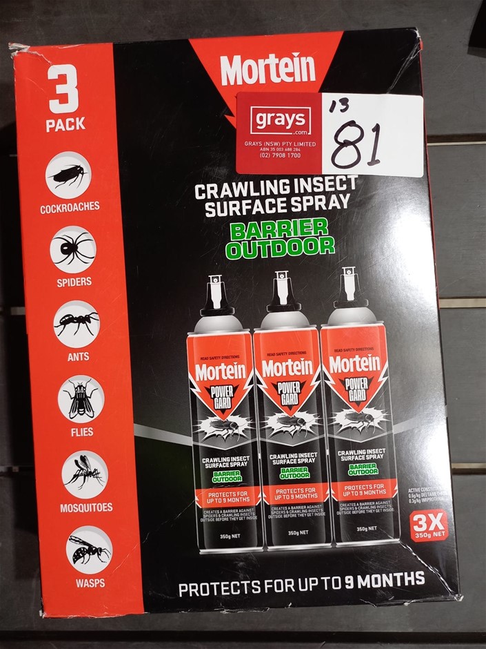 MORTEIN Power Gard Crawling Insect Surface Spray, Barrier Outdoor, 3pk ...