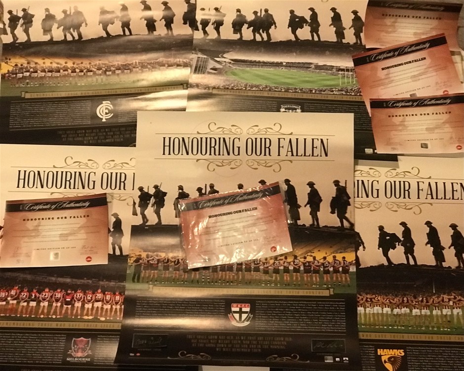 Lot of limited edition signed prints multiple autographs several clubs ...