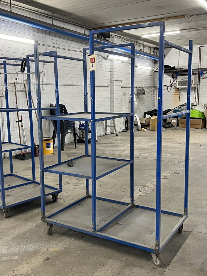 1 x Metal 3 Shelf Mobile Rack Auction (0061-5053265) | Grays Australia