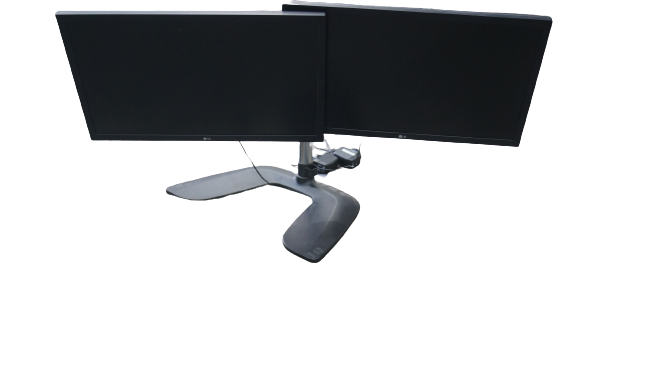 Qty 2 x LG 24" Monitors on Stand Auction (0112-5053630) | Grays Australia