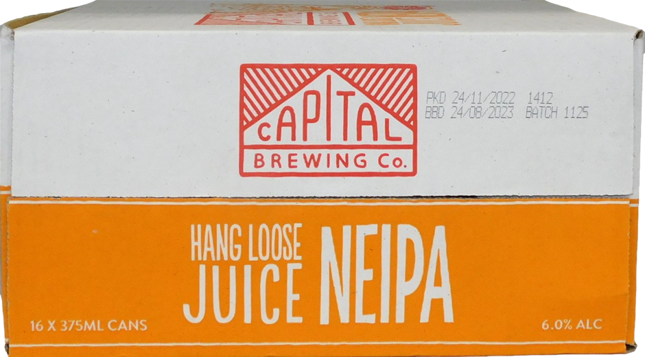 Capital Hang Loose Juice Neipa Beer Cans (16x 375mL) Aus. Auction (0023 ...