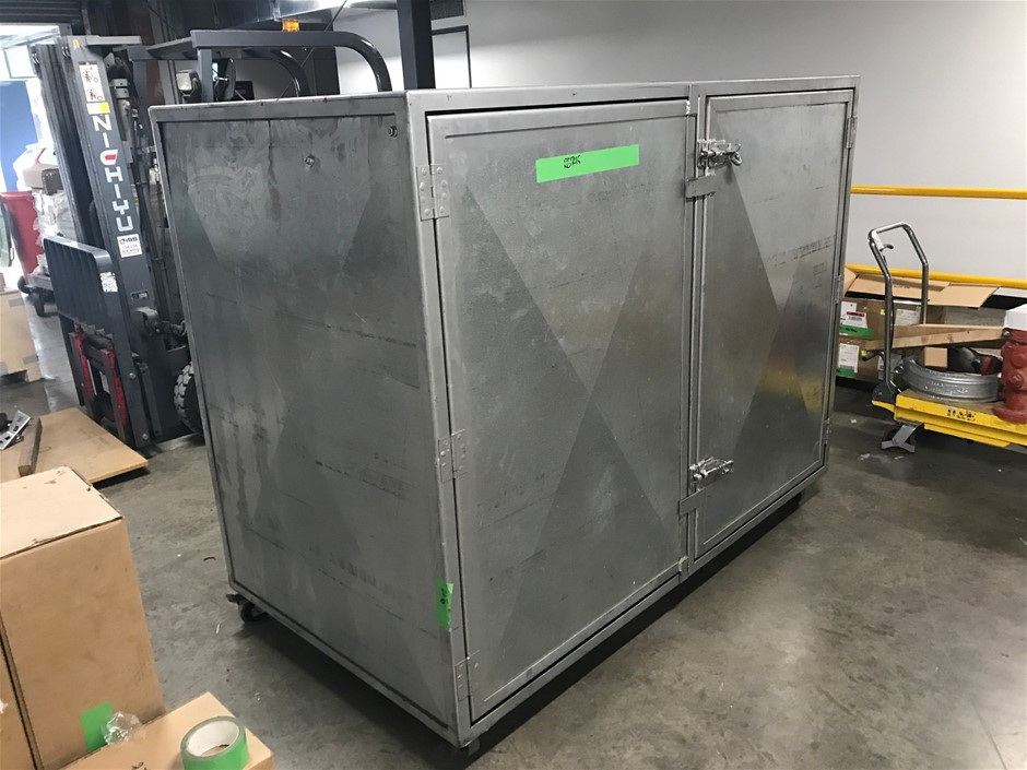 1x Mobile Galvanised Cabinet Auction (0081-3026178) | Grays Australia