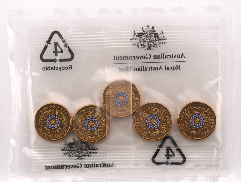 R.A.M Mint Bag of 2019 'Rememberance Day - Police' Two Dollar Coins ...