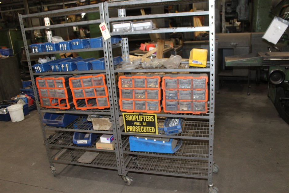 Mobile Work Shop Shelf with Sundries Auction (0957-5053689) | Grays ...
