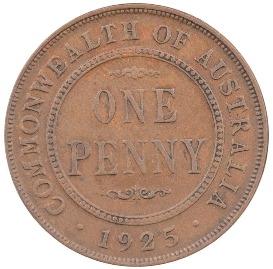 1925 Broken 'N' Variety Australian Penny (Very Fine) Auction (0002-2554727) | Grays Australia