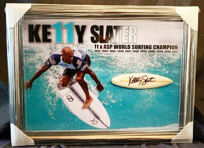 Kelly Slater signed mini surf board Auction (0037-2554773) | Grays ...