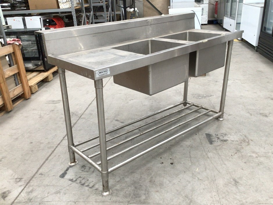 Mix Rite Benchtop Double Basin Stainless Steel Sink Auction (0014-3026671) | Grays Australia