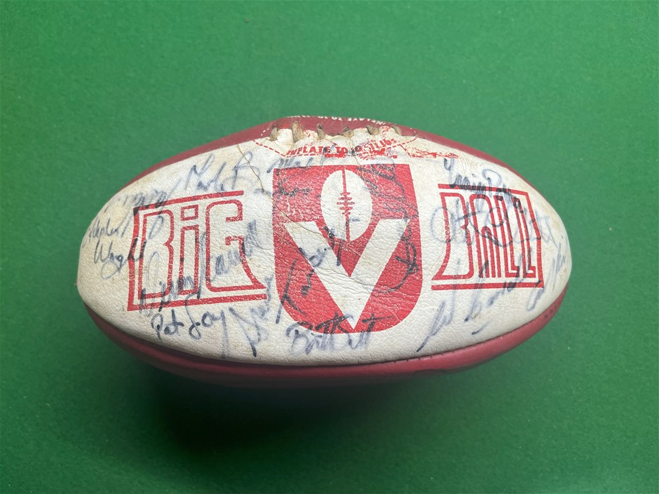 Signed by Various AFL Players - Victorian Football League Ball Auction ...