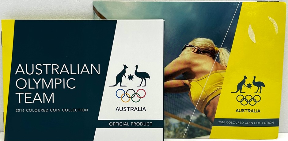 2016 Royal Australian Mint "Olympic Team Coloured Coin" Collection ...