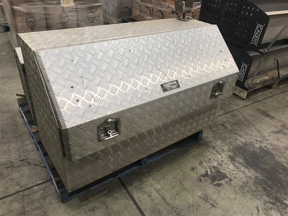 1x Alloy Checker Plate Lock Box Auction (0103-3026733) | Grays Australia