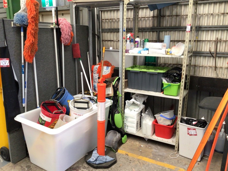 Qty Assorted Cleaning Equipment & Racking Auction (1077-7047376 ...