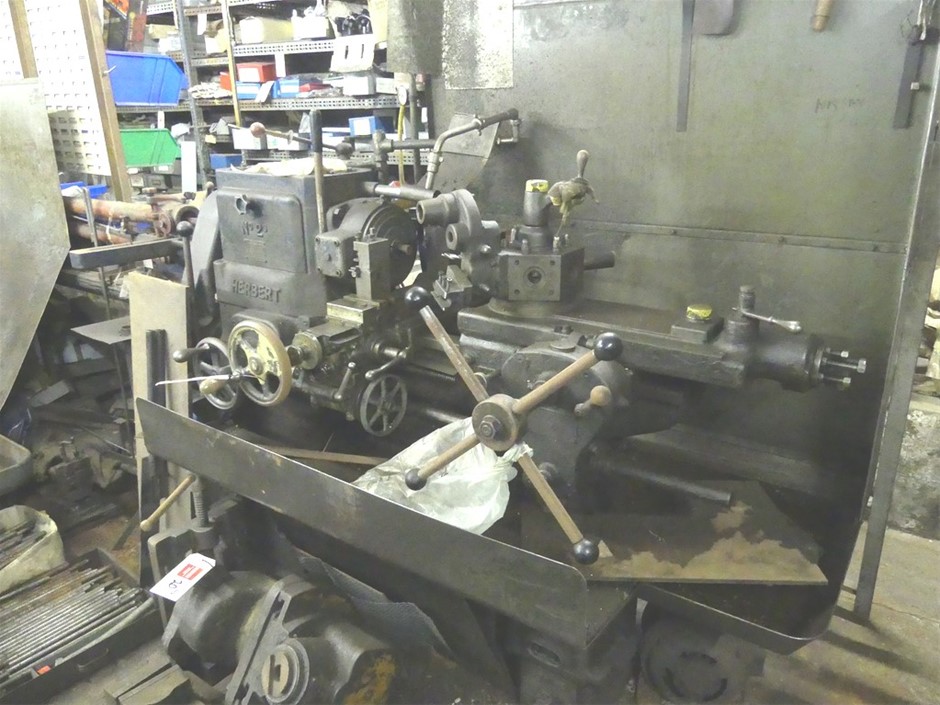 Herbert No2s Turret bed Lathe With Attached Bar Feeder Auction (0015 ...