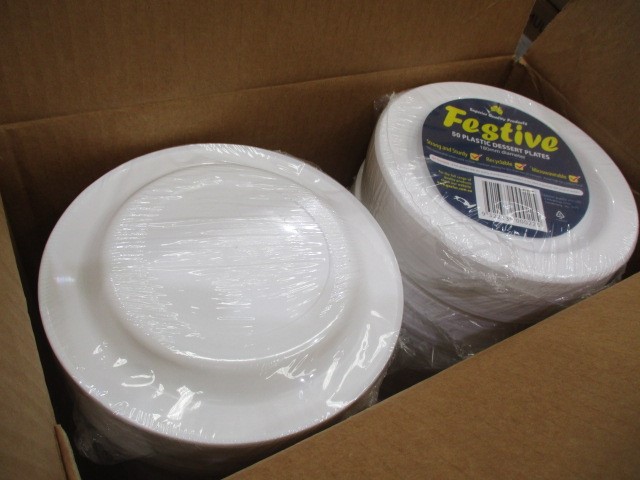 20 x Cartons Food Grade 18cm Dessert Plates Auction (0047-3026961 ...