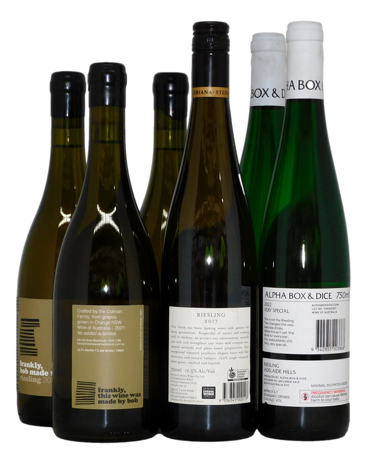 Mixed Riesling Pack (6x 750mL) Auction (0168-10724876) | Grays Australia