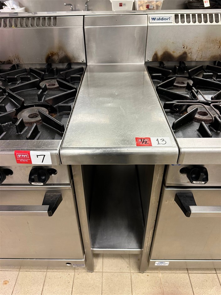 2 x Stainless steel infill bench with splashback Auction (0013-5054266 ...