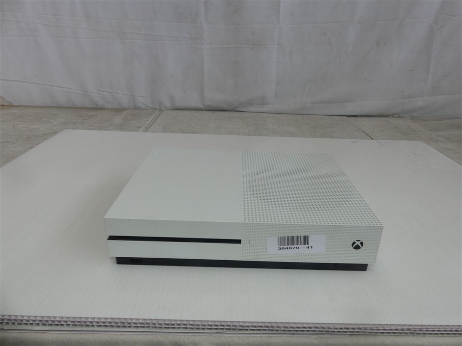 Microsoft Xbox One S Console, Model 11681, White Auction (0015-2559487) | Grays Australia