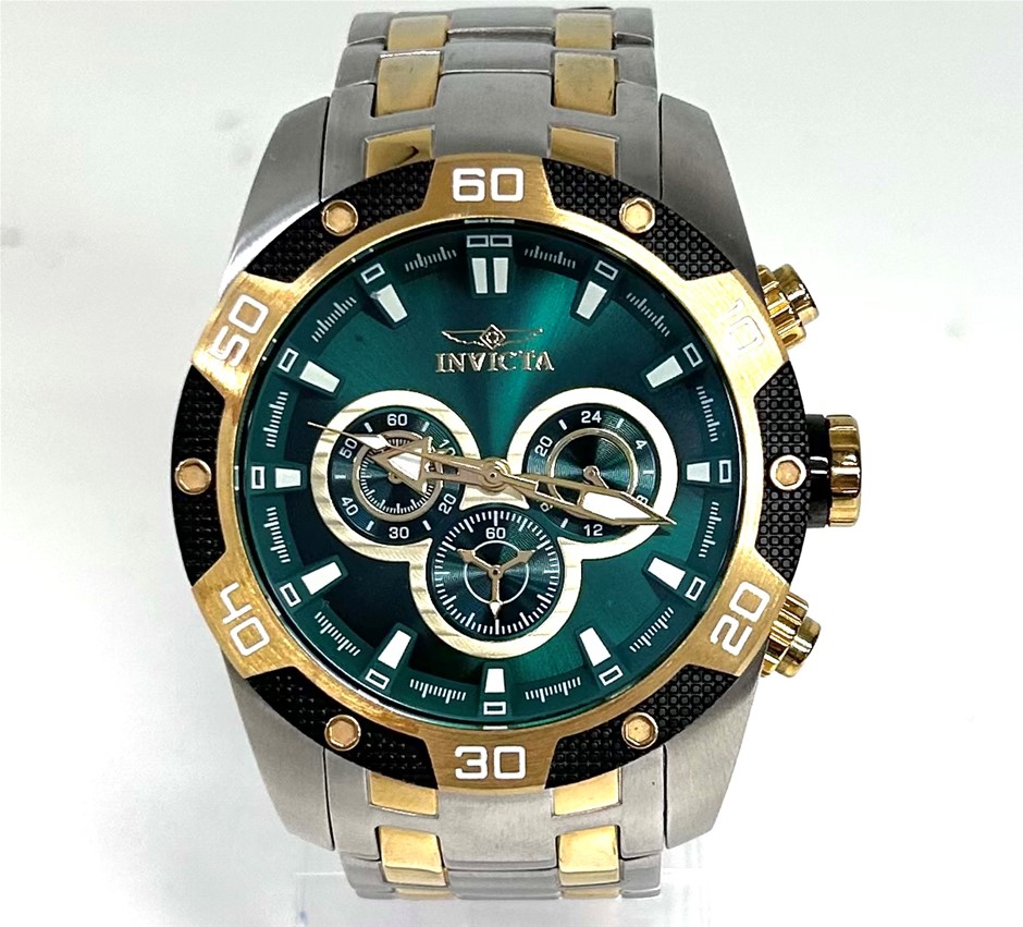 Invicta Trinite Night Glow Chonograph Watch, model 25844 Auction (0030 ...