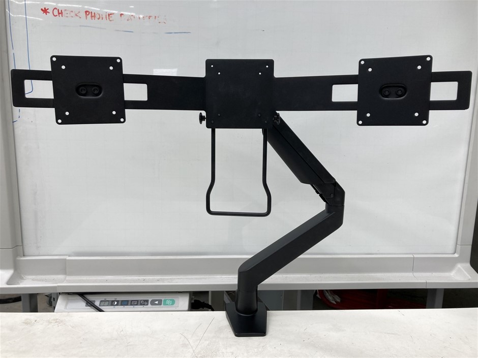 Desk Mount Monitor Arm with Dual Monitor Bracket and Handle Auction ...