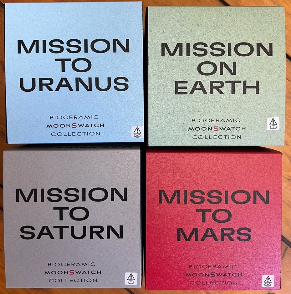 Swatch Set of 4 BIOCERAMIC MOONSWATCH COLLECTION Auction (0016-2555742 ...