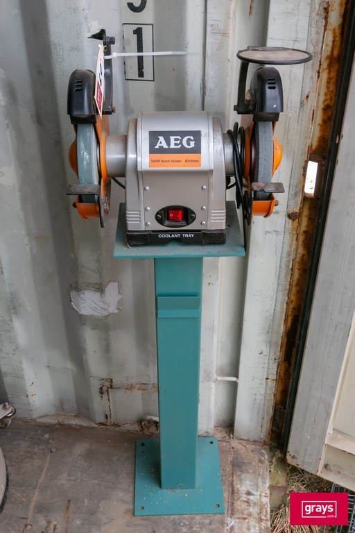 AEG ABG5520 Bench Grinder On Steel Stand Auction (0060-5053952) | Grays ...