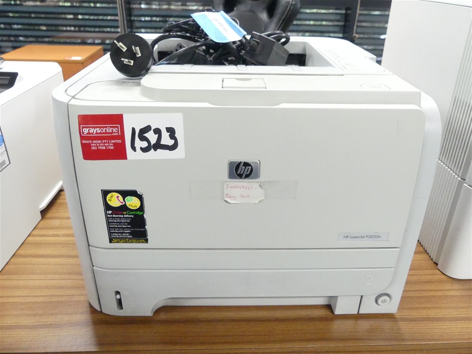HP LaserJet P2035n Mono Laser Printer Auction (0027-5054283) | Grays ...