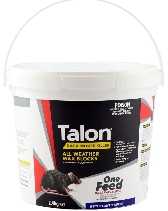 TALON Rat and Mouse Killer All-Weather Wax Blocks, 2.4kg. Buyers Note ...