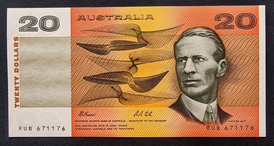 **RADAR PREFIX** AUSTRALIAN $20 BANKNOTE Auction (0006-2556050) | Grays ...
