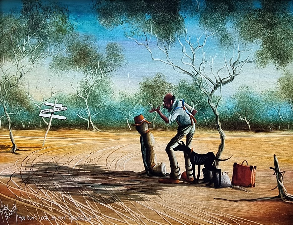 MAX MANNIX (1939 - ), Large Original Oil Painting on Board Auction ...