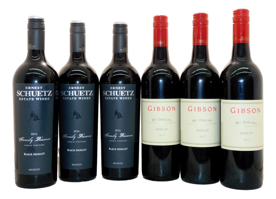 Pack of Assorted Merlot (6x 750mL) Multi Region Auction (0038-10725711 ...