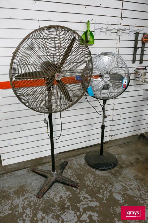 2x Workshop Pedestal Fans Auction (1546-5054615) | Grays Australia