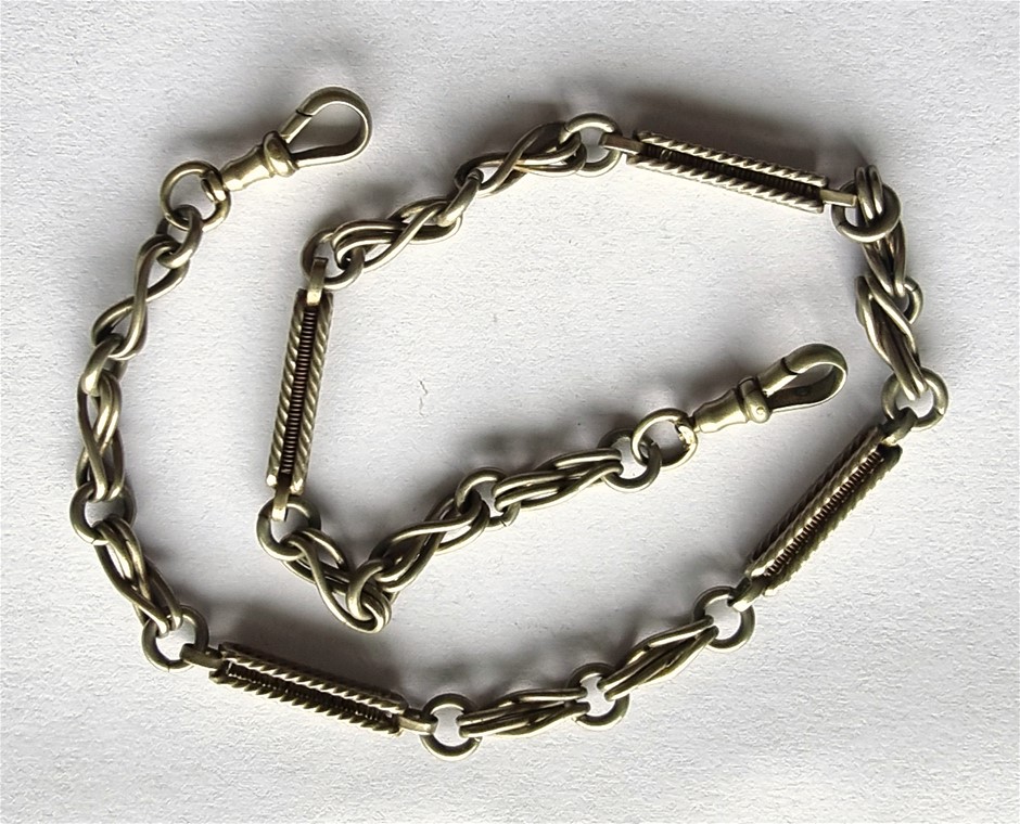 SCARCE ANTIQUE SHEFFIELD DANIEL HOLY AND CO SILVER FOB CHAIN Auction ...