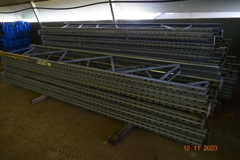 (Bid Price Per Each)"APC" 4.3m Galvanised Pallet Racking Upright Frames ...