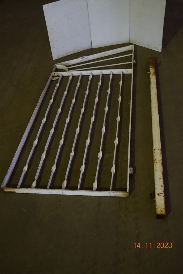 Wrought Iron Single Access Gate with Mounting Pole Auction (0108 ...