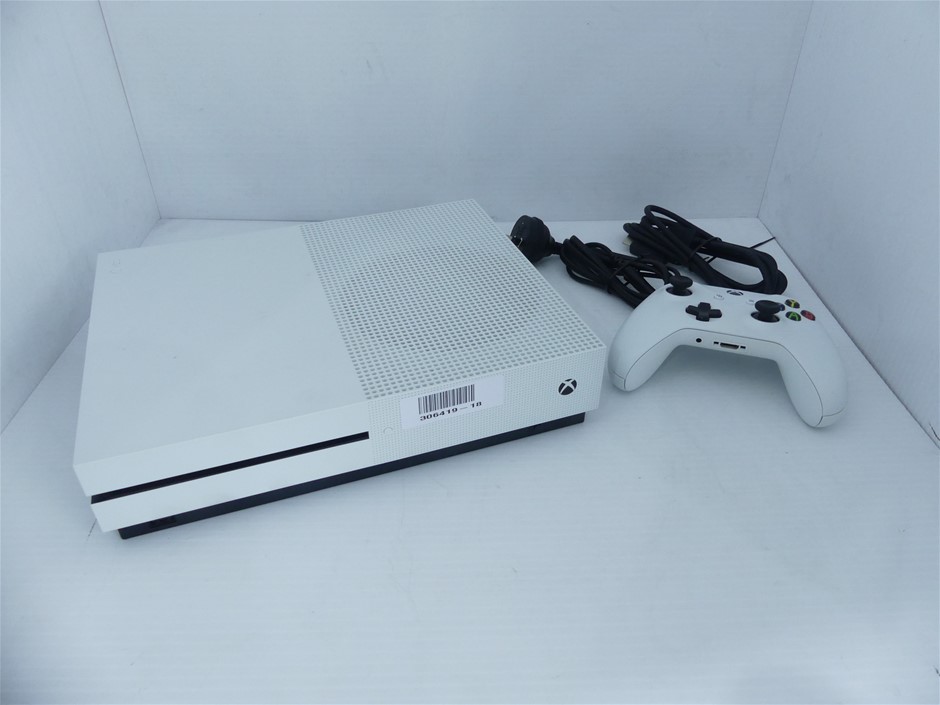 Microsoft Xbox One S Console, White Auction (0016-2559516) | Grays Australia