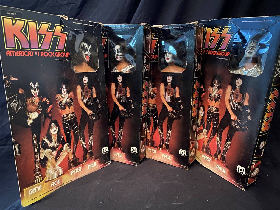 Vintage Rare 1978 Mego 12" Kiss Doll Complete Set Paul/Peter/Ace/Gene ...