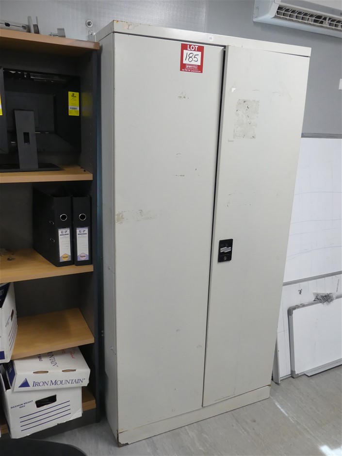 2 Door Metal Storage Cabinet Auction (0185-5054968) | Grays Australia